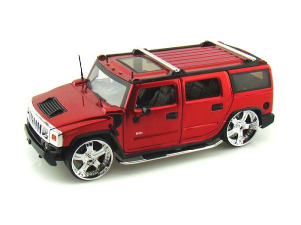 Hummer H2 DUB 1/24 Metallic Red - Bianchi Miniaturas.Miniaturas Sob ...